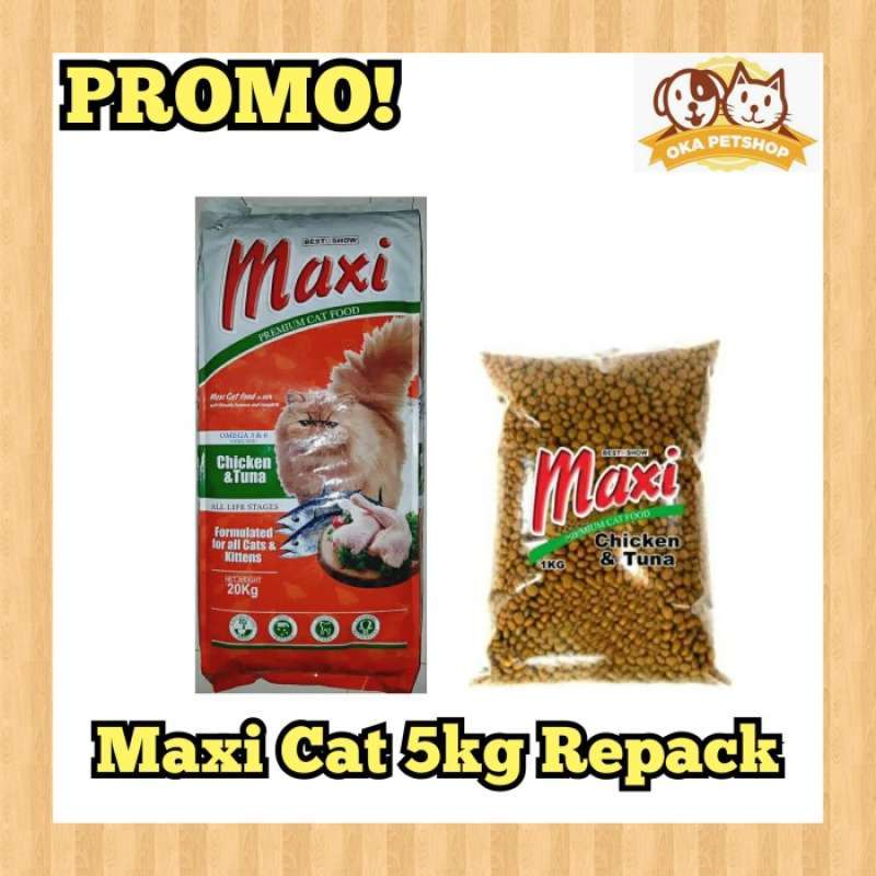 Promo PROMO! Maxi Cat Food 5kg Repack/Makanan Kucing Mirip Bolt jio ...