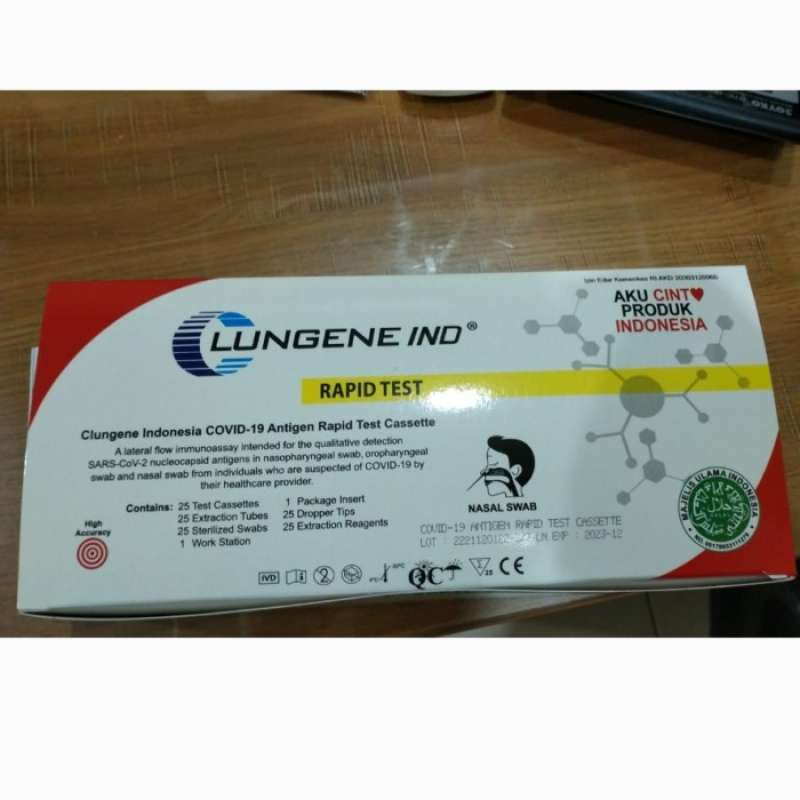 Promo Lungene Rapid Tes Antigen Swab Nasofaring/nasal Isi 25 Pcs Per ...