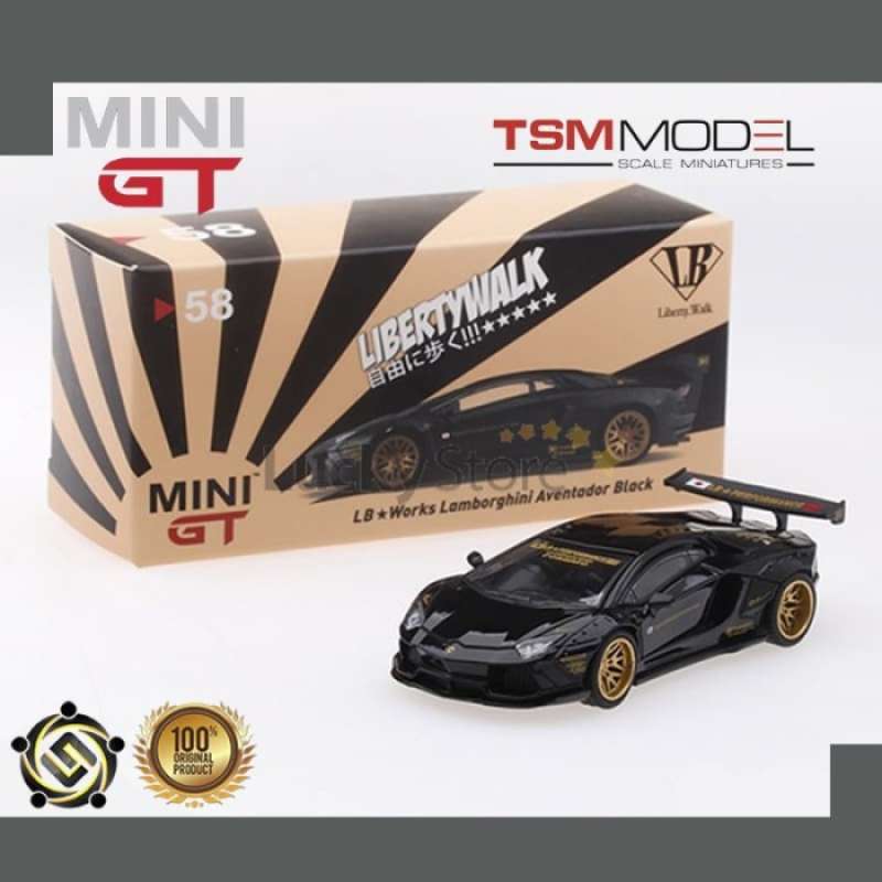 Jual MINI GT Liberty Walk LB Works Lamborghini Aventador Black Limited ...