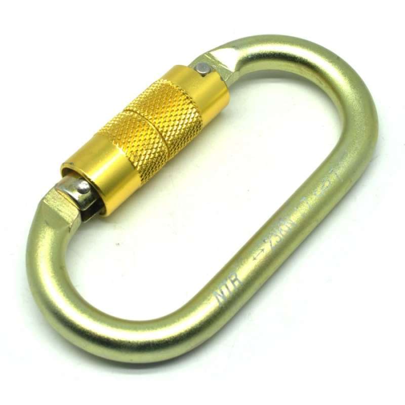Jual Ntr Oval Quick Release Carabiner Automatic Safety Lock - Golden di ...