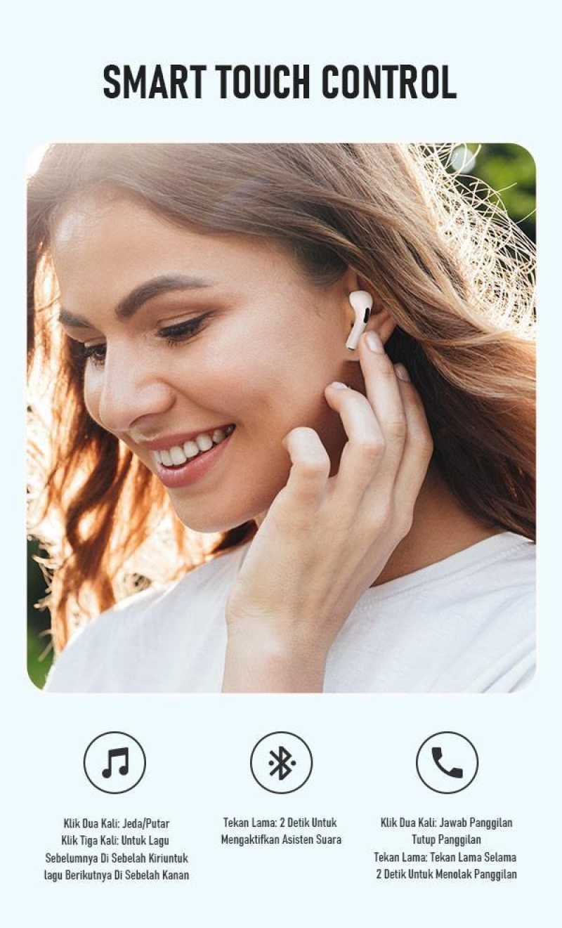 Jual Airdots Robot T50 Wireless Earphone Tws Bluetooth Hf Headset ...