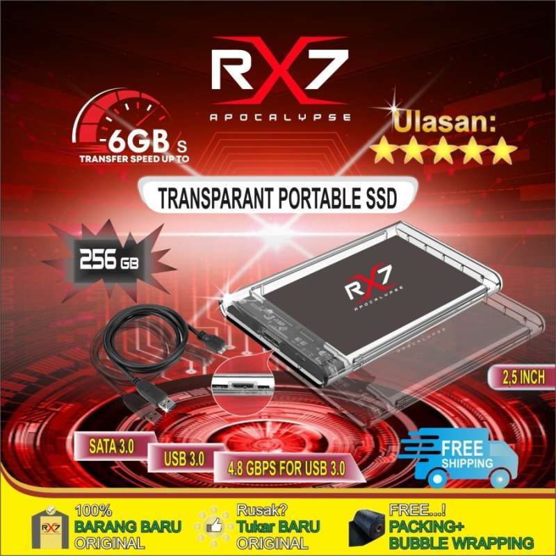 Jual SSD EXTERNAL / PORTABLE / ENCLOSURE RX7 256GB USB 3.0 di Seller ...