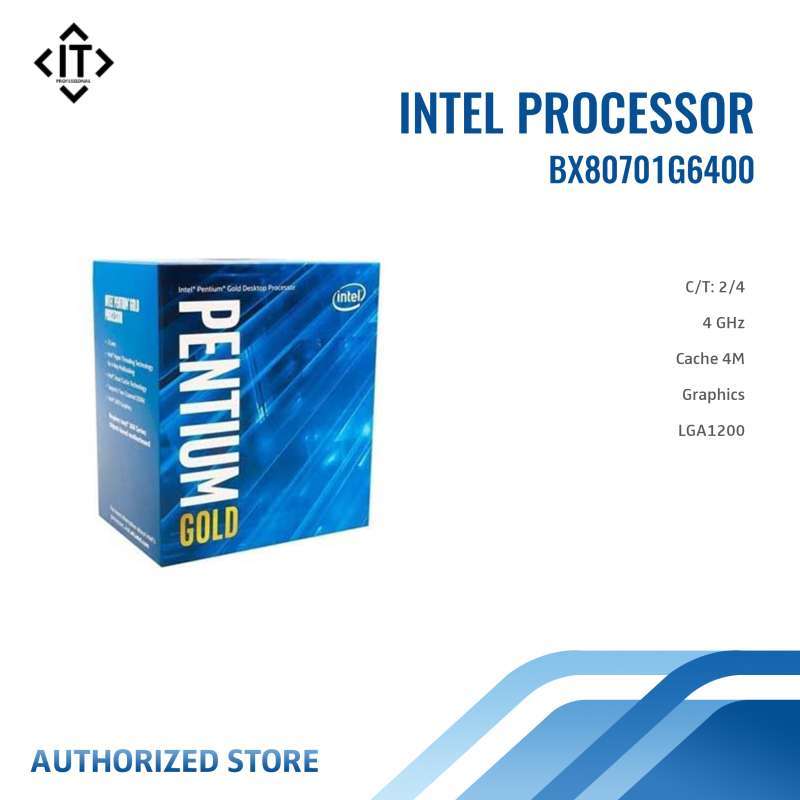 Jual Intel® Pentium® Gold G6400 Processor Dual Core - BX80701G6400 di Seller IT Professional ...