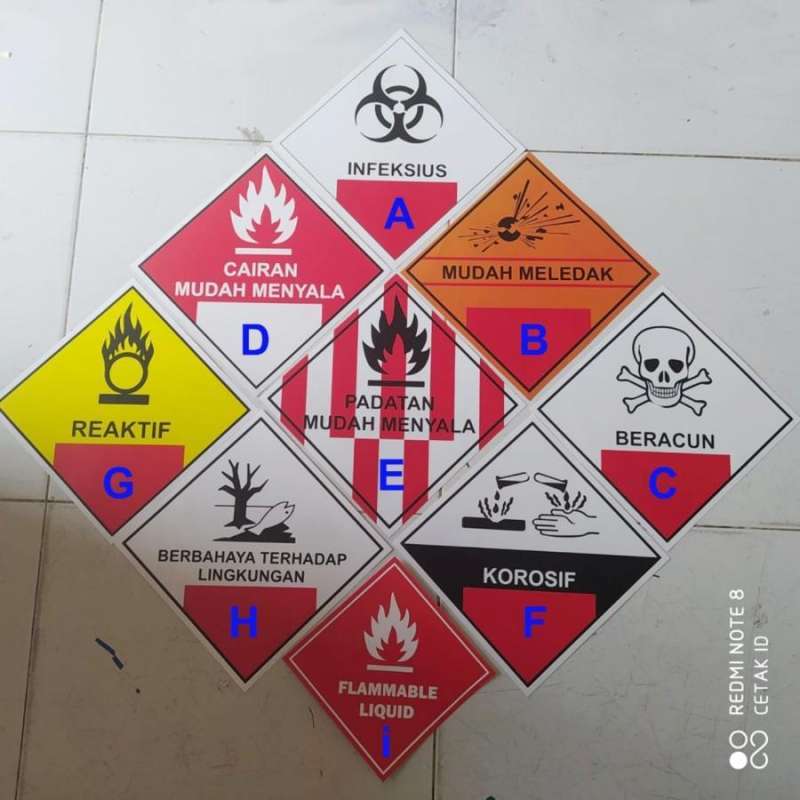 Jual Sticker Safety Sign Rambu Tanda Peringatan Limbah B3 Uk. 20 X 20cm ...