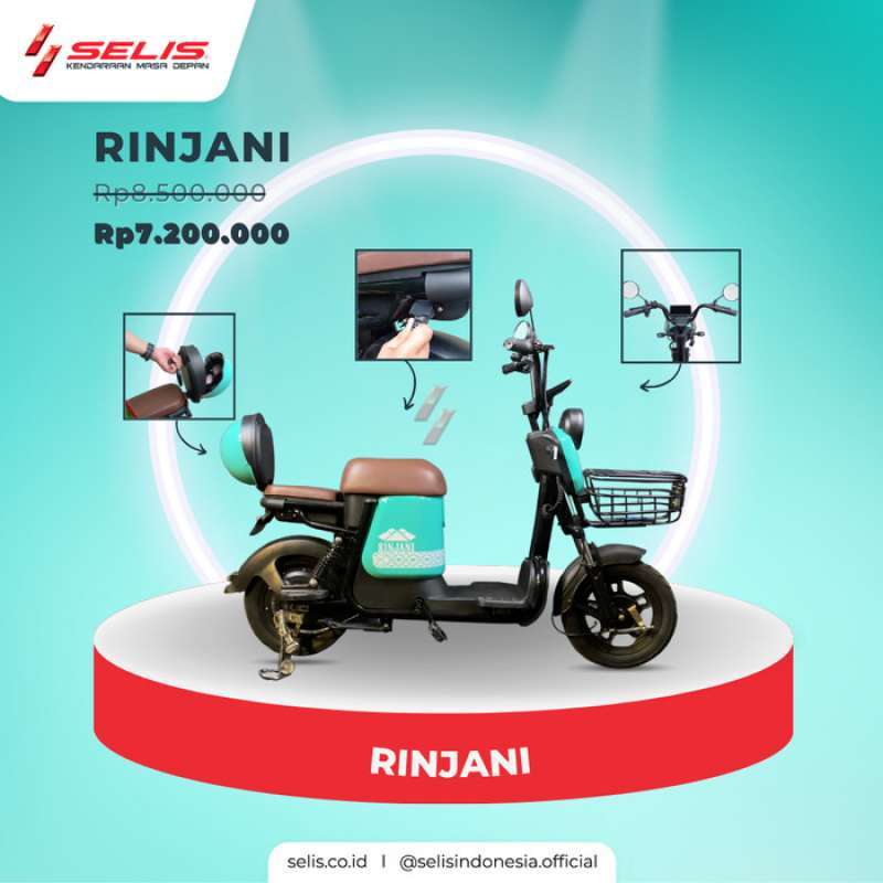 Jual SEPEDA LISTRIK SELIS TIPE RINJANI di Seller Yesen Store Tick ...