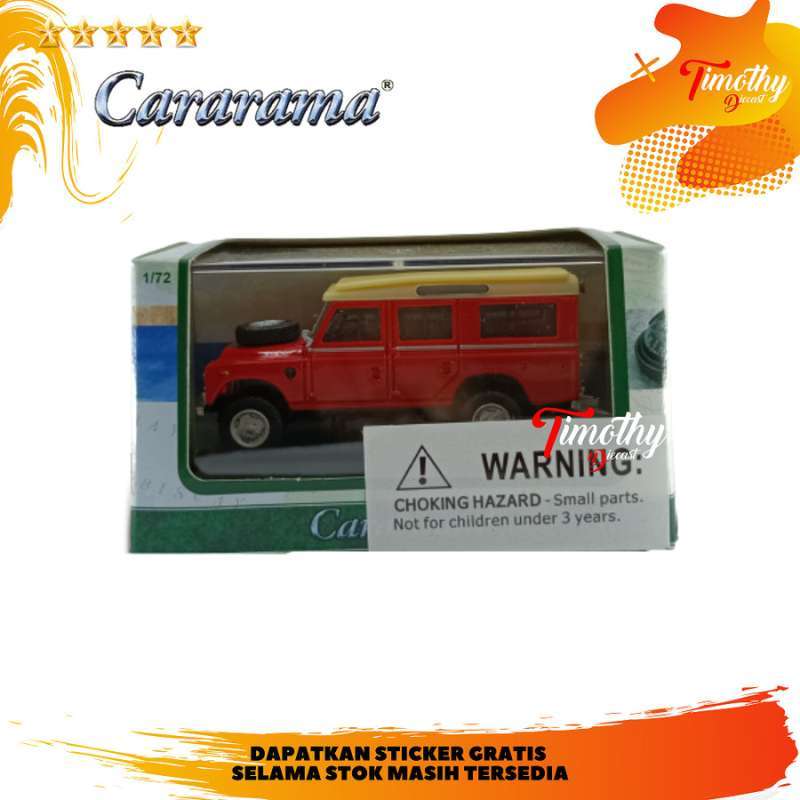 Jual Diecast Cararama Land Rover Series III 109 Merah Lama Skala 72 ...