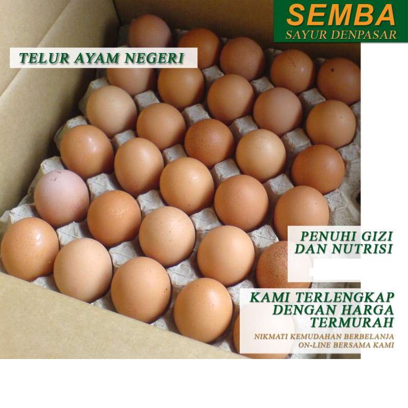 Jual Telur Ayam Negeri DENPASAR BALI 1krat sembako lauk food bahan ...