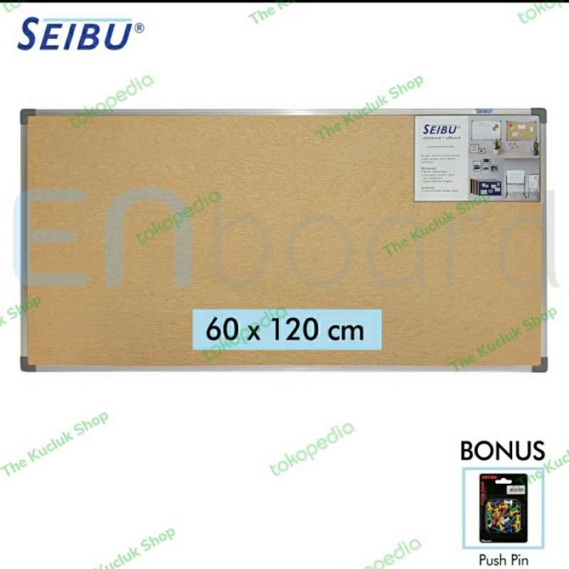 Promo Seibu Softboard / Corkboard/ Papan Pengumuman /Gantung 60X120 Cm ...