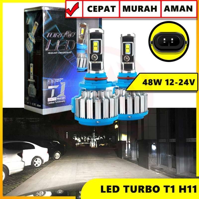 Promo Turbo Led T1 Lampu Led Foglamp Turbo T1 H11 50W Super Bright 12 ...