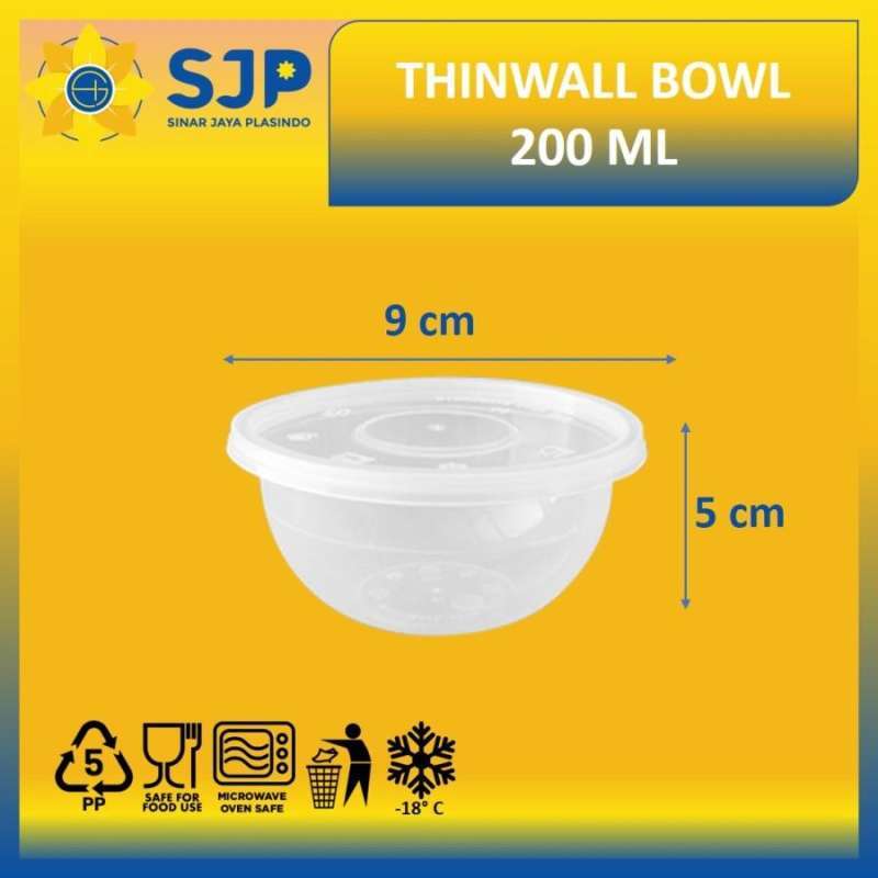 Jual Thinwall Bowl 200 ml | Kotak Makan Round 200ml Bulat di Seller Sinar Jaya Plasindo ...