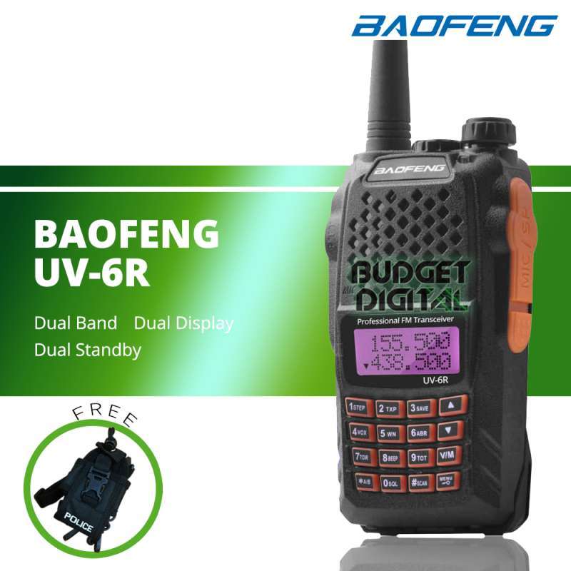 Jual Bao feng Handy Talky UV-6R HT Radio Komunikasi UV6R + Headset Free Tas di Seller BUDGET ...