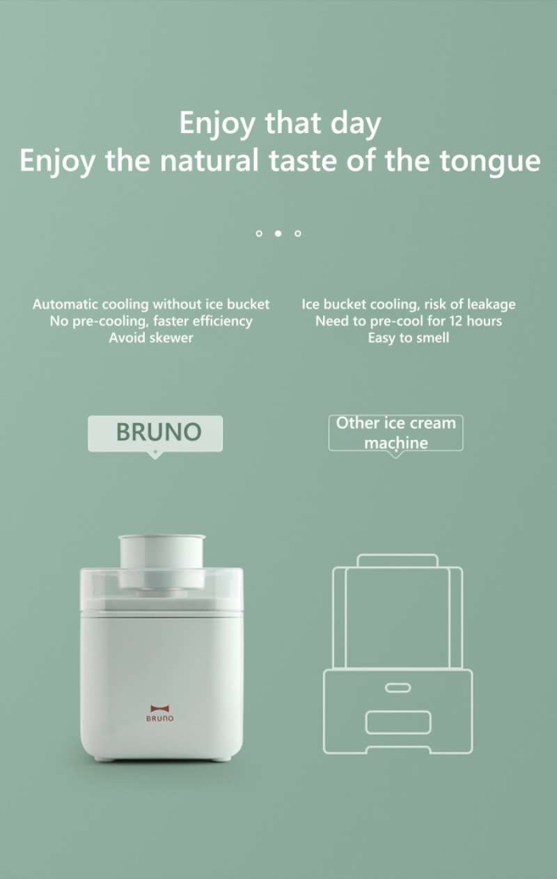 Jual Bruno Ice Cream Machine Maker 500ml Mesin Pembuat Es Krim & Yogurt ...