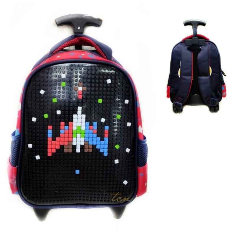 Jual Tas Koper TROLLY lego anak TK paud troli dorong lego pixel bits di ...