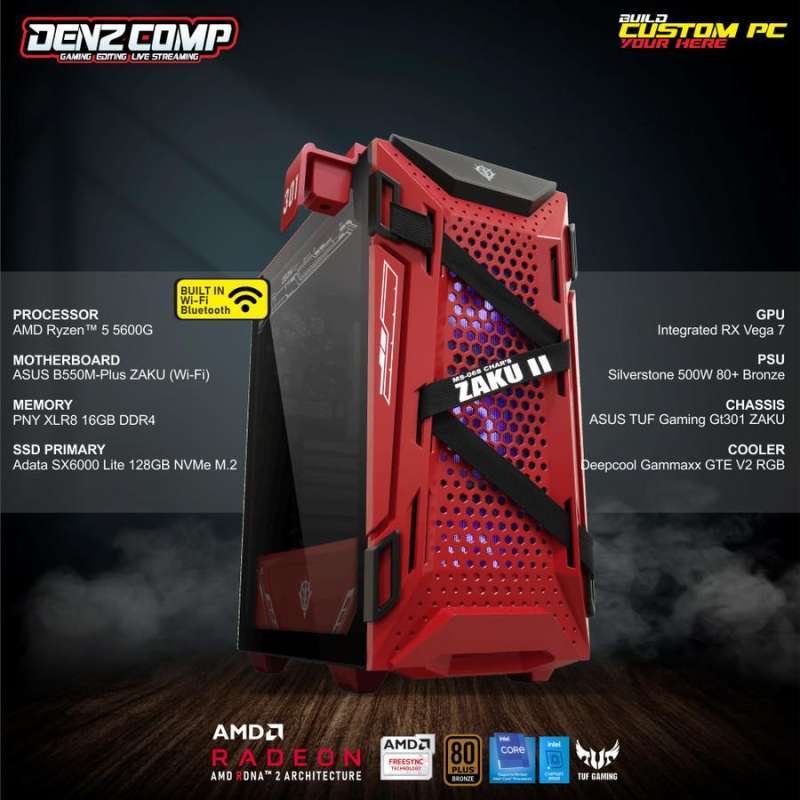 Jual ASUS TUF ZAKU GAMING PC - AMD RYZEN 5 5600G RAM 16GB SSD 128GB di ...