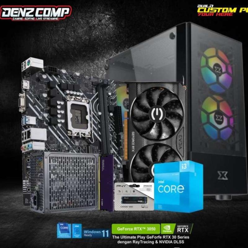 Jual Oreo Gaming Pc | Intel I3-12100f | Rtx3050 | Ram 8gb | Nvme 256gb ...