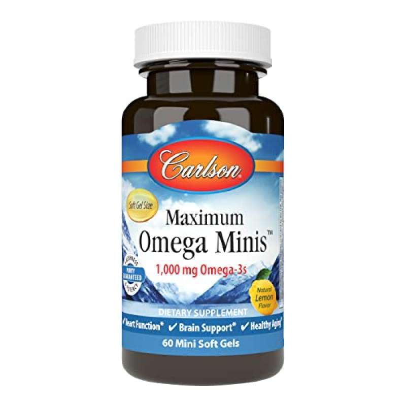Jual Carlson - Maximum Omega Minis, 1000 mg Omega-3s, Heart Function ...