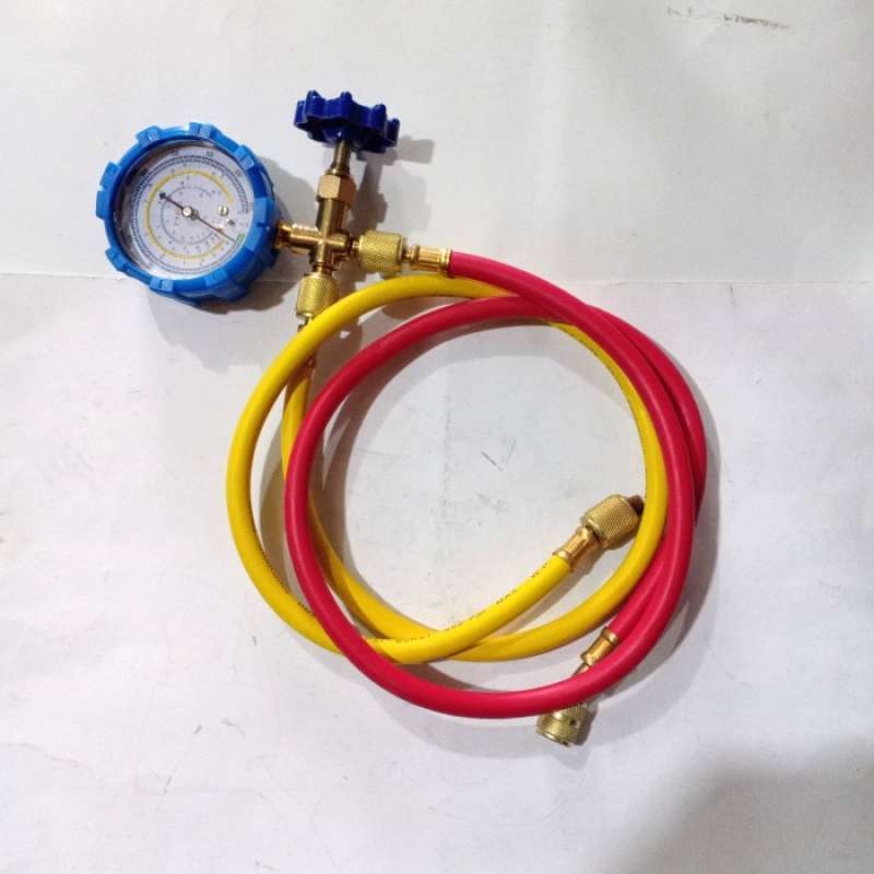 Promo MANIFOLD GAUGE ISI FREON AC R32 R410A MULTI PRESSURE GAUGE SINGLE ...
