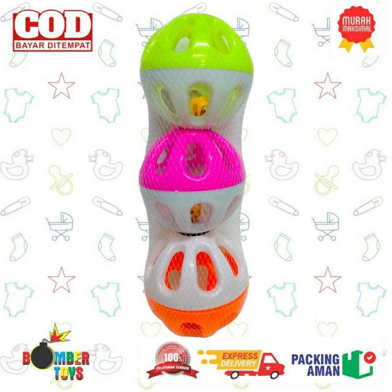 Jual Mainan Anak Bayi Musik Edukasi Kerincingan Bola Puzzle Unik Bell ...