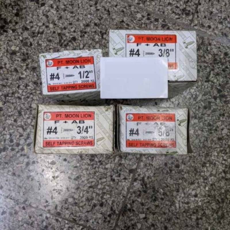 Jual Skrup Fab 4x12 Sekrup Taping Moon Lion Self Tapping Screws Dus