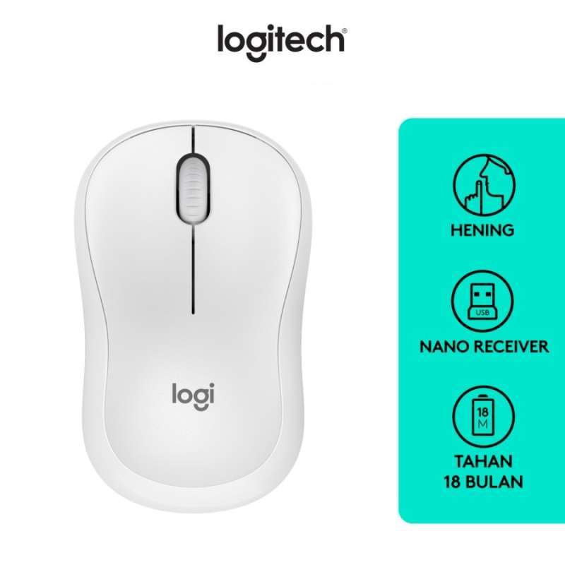 Jual Mouse Logitech M221 Silent Wireless - White di Seller MEGACOMP ...