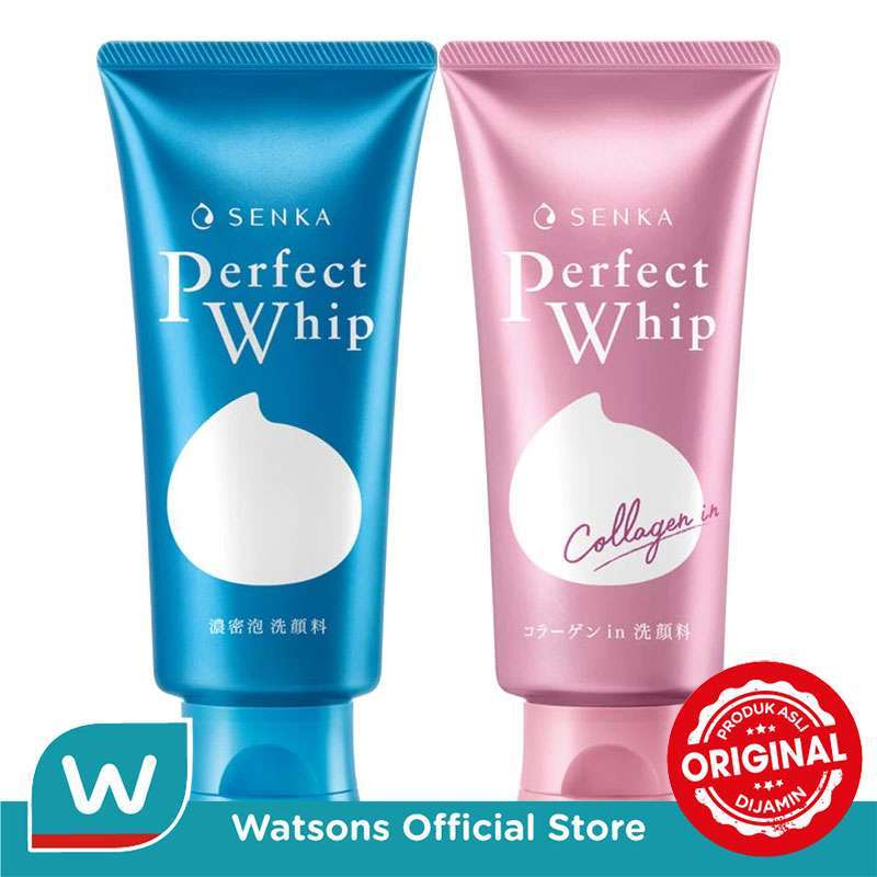 Jual Senka Perfect Whip 120g + Perfect Whip Collagen-in 120g Di Seller Watsons Official Store ...