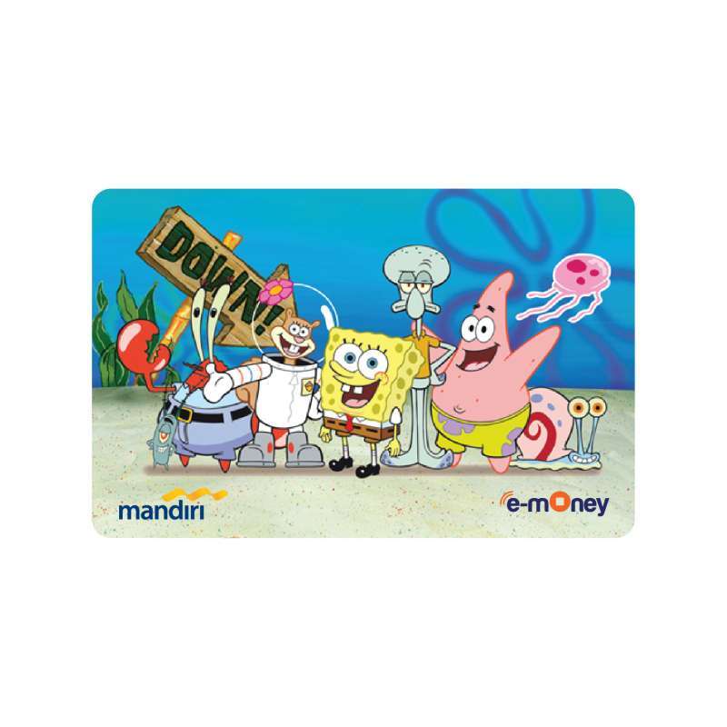 Jual Kartu EMONEY MANDIRI Spongebob Sandy Tupai 4 Kartun Anime Kartu ...
