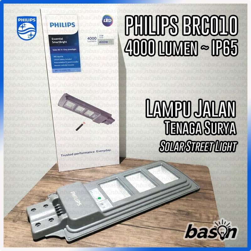 Jual PHILIPS BRC010 LED40 4000lm Solar Street Light Lampu PJU Tenaga ...