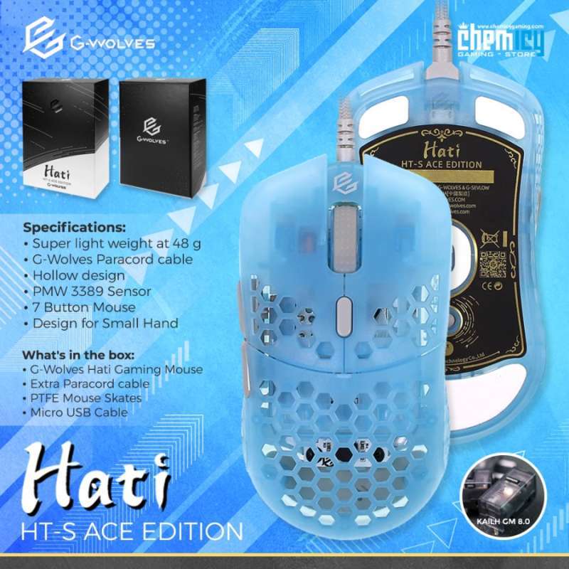 Jual G-wolves Hati Ht-s Ace Edition Ultra Lightweight Gaming Mouse Di ...