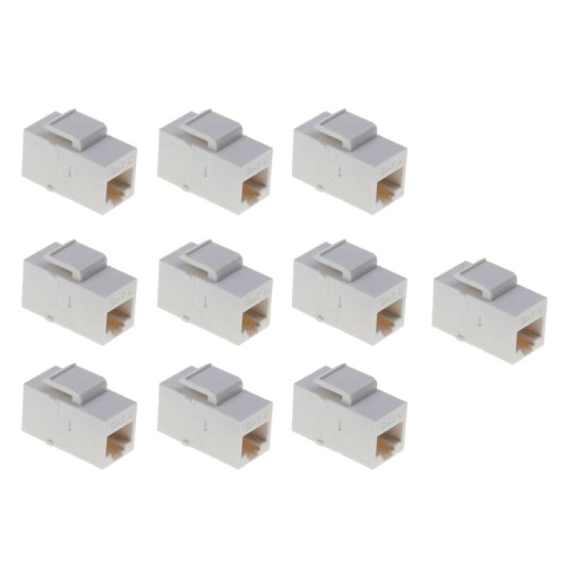 Jual 10x RJ45 Compatible Faceplate Cat6 Lan Ethernet Network Module Keystone UTP di Seller Homyl ...