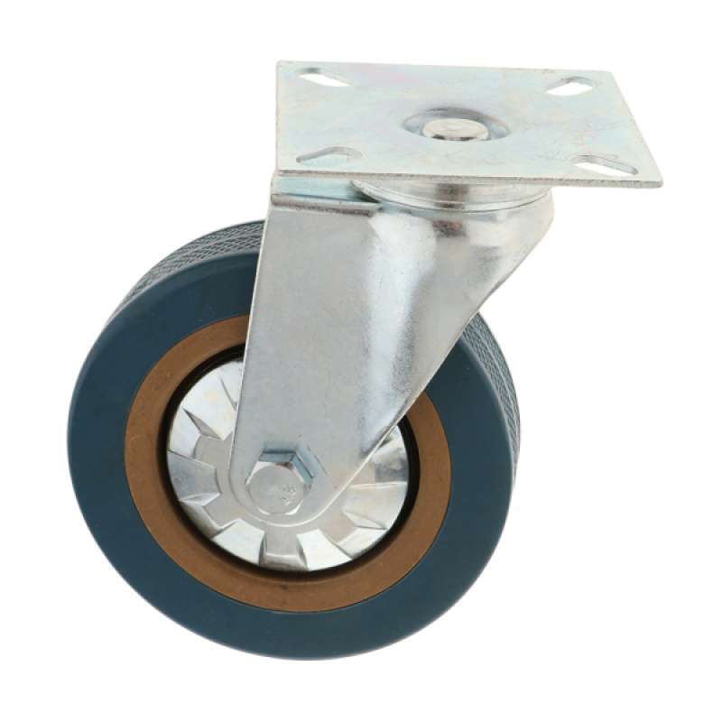 Promo 4 Inch Universal Gray Rubber Furniture Wheel Swivel Plate Caster ...