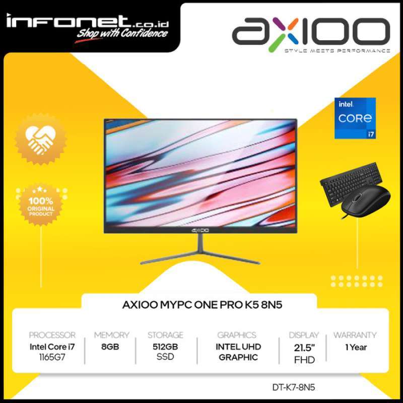 Jual Axioo Mypc One Pro K7 8n5 I7 1165g7 8gb 512gb 21.5 W10pro Di Seller Infonet Store - Pt ...