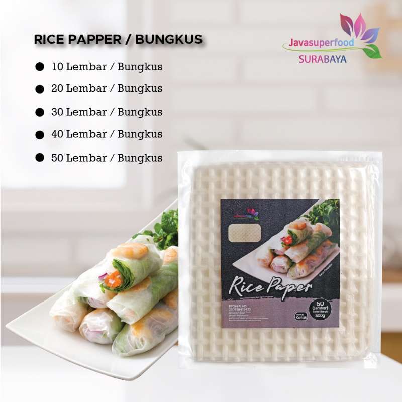 Jual Rice Paper / Kulit Lumpia / Vietnam spring roll BANH TRANG - 100g ...