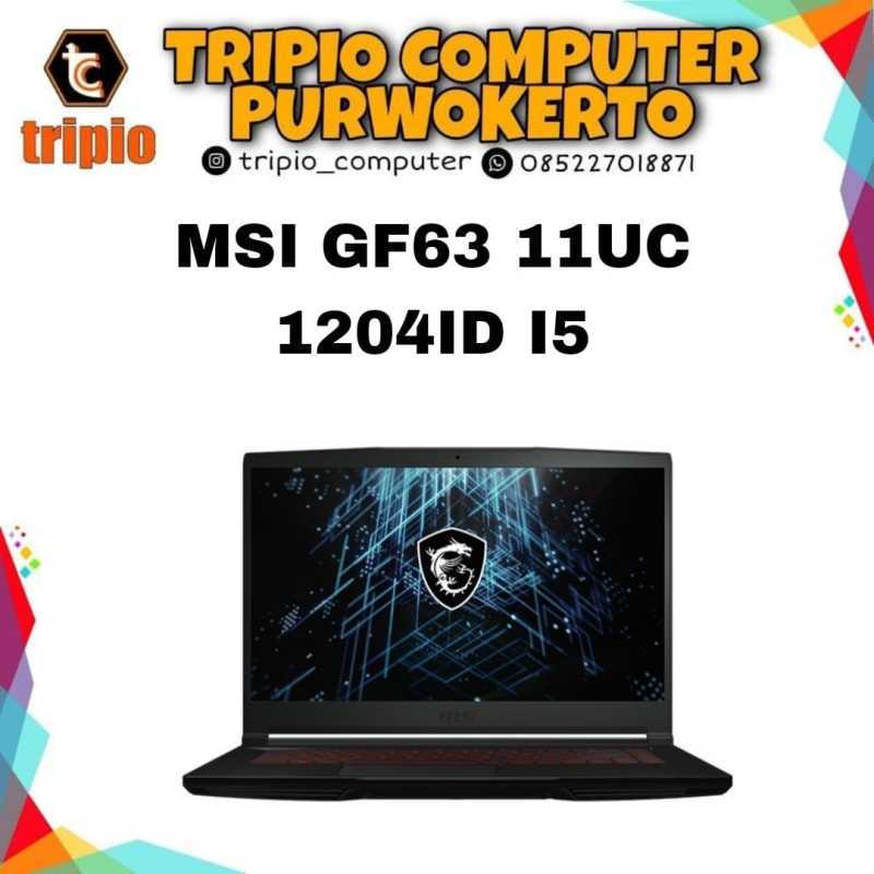 Jual LAPTOP NB MSI GF63 11UC 1204ID I5.11400H 8GB 512GB RTX3050 15,6 ...