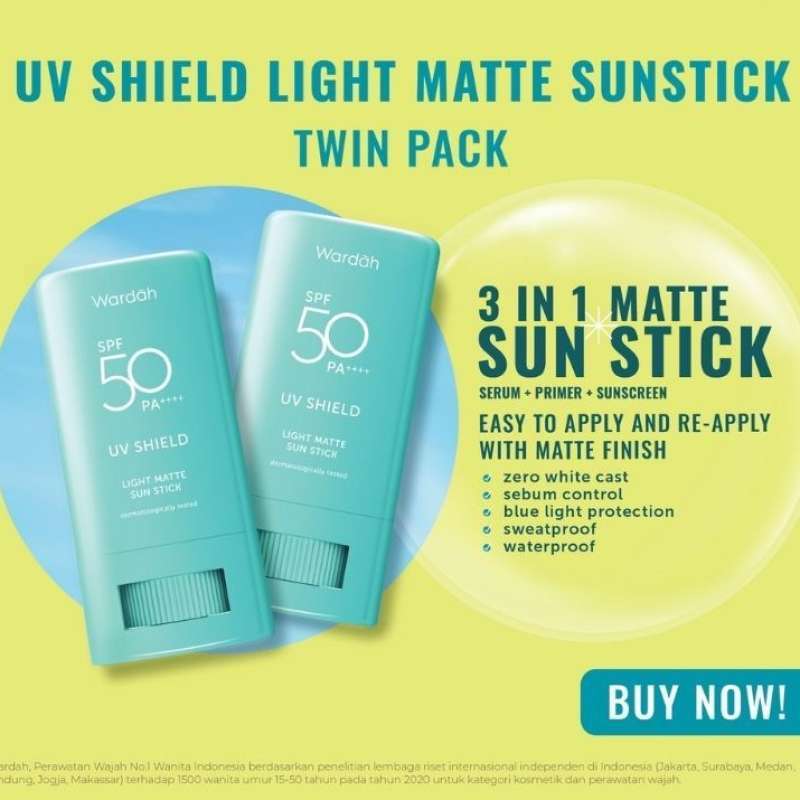 Promo WARDAH UV Shield Light Matte Sun Stick Diskon 25% di Seller Jasmine Cosmetic - Kecapi ...