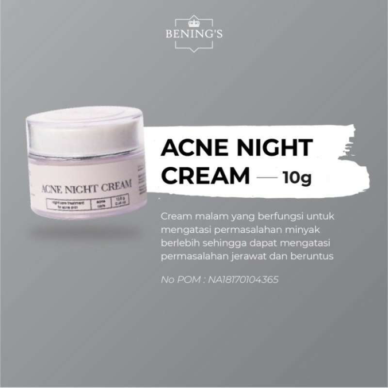 Jual Acne Night Cream Kode R1 / Skincare By Dr. Oky Pratama / Bening's ...