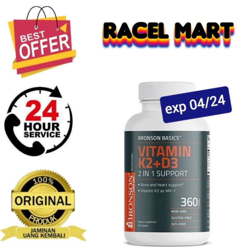Jual Bronson Basics Vitamin D3k2 5000iu 360 Tablet Di Seller Afifah ...