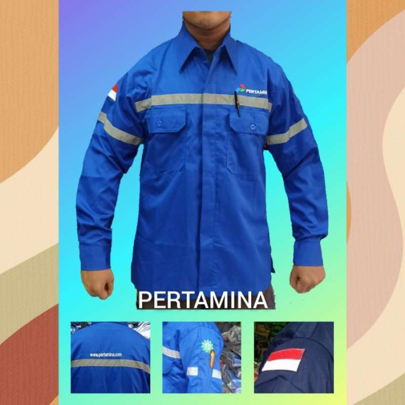 Jual Atasan Wearpack Pertamina Baju Safety Pertamina Serangan kerja ...