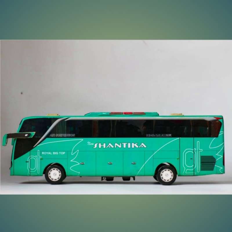 Promo Miniatur Bis Miniatur Bus Shantika Kobelco full lampu led Diskon ...