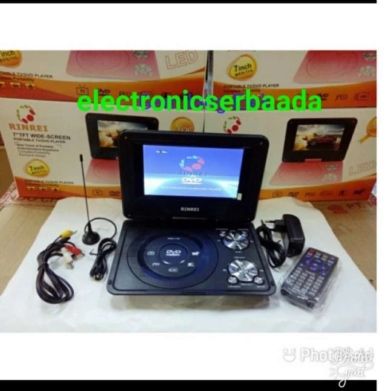 Jual DVD PORTABLE RINREI 7 INCHI PORTABLE DVD VCD CD USB MP3 di Seller Grock Store - Kota ...