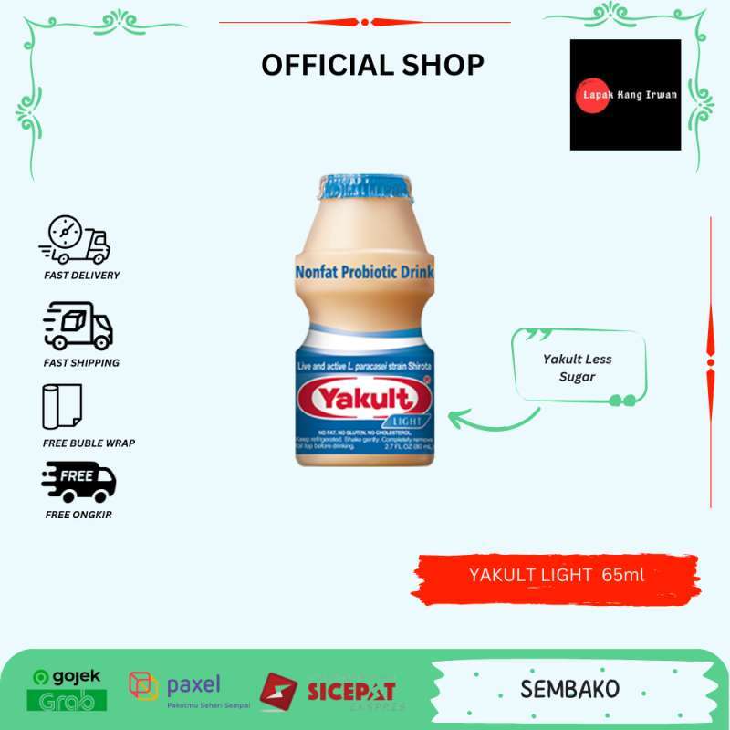 Jual Yakult Light Less Sugar 1 Pack Isi 5 Botol Warna Biru Dengan ...
