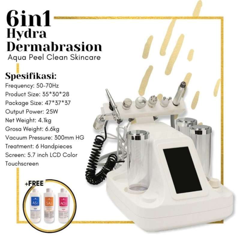 Jual Hydra 6In1 Aqua Peel Dermabrasi Dermabrasion Ultrasound Oxy Spray ...
