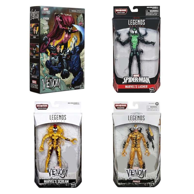Jual [hasbro] Set Of 6 Marvel Legends Venom/riot/agony/lasher/scream ...