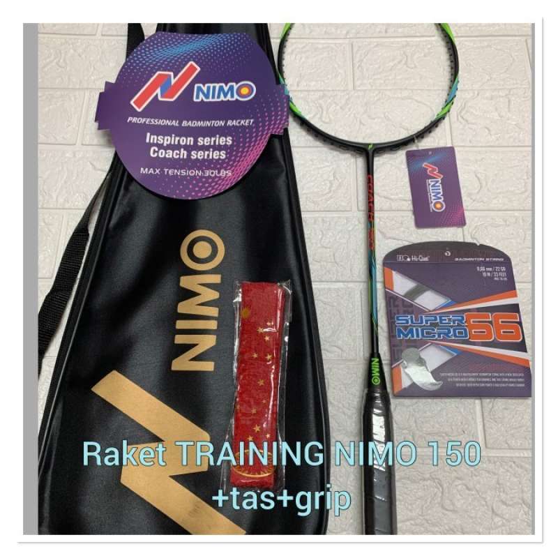 Promo Raket Badminton TRAINING RACKET NIMO 150/nimo coach 150 +tas+grip ORI Diskon 33% di Seller ...