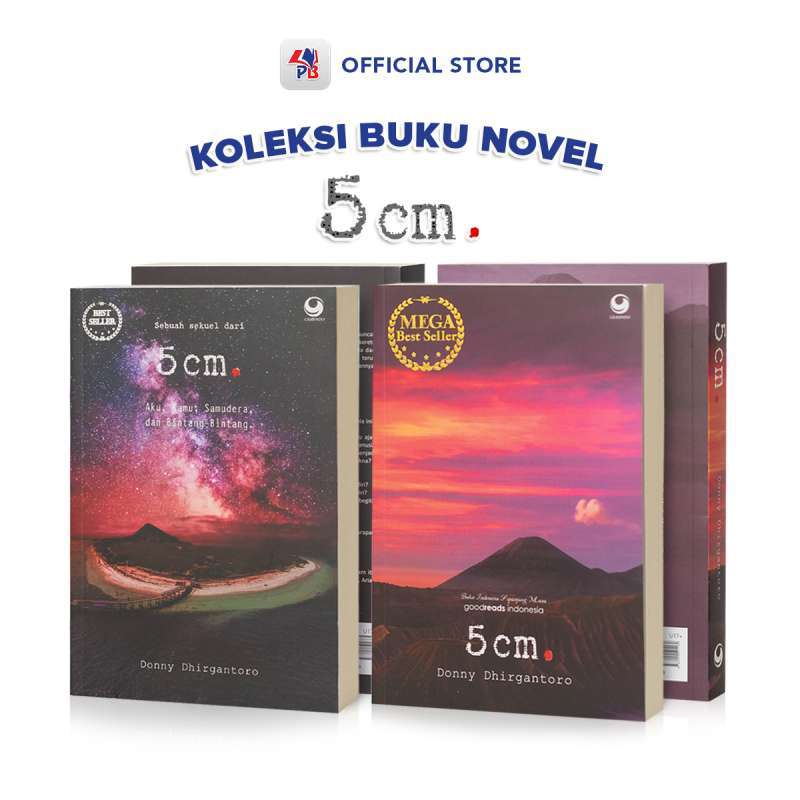 Jual Buku Novel 5 Cm Dan Sekuel 5cm Aku, Kamu, Samudera Dan Bintang-bintang Novel Series Mega ...