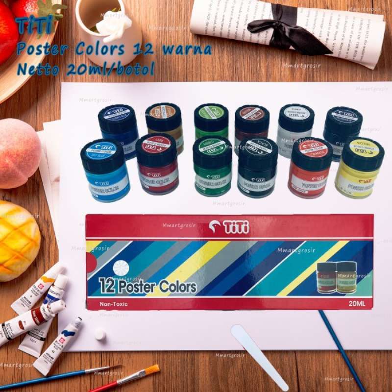 Jual Titi / Poster Colors / Cat Poster 12warna / PC-20ml di Seller ...