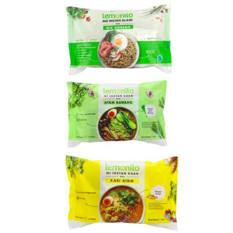 Jual Mie Lemonilo Rasa Mie Goreng/Ayam Bawang/Kari Ayam 70 Gr - Korean ...