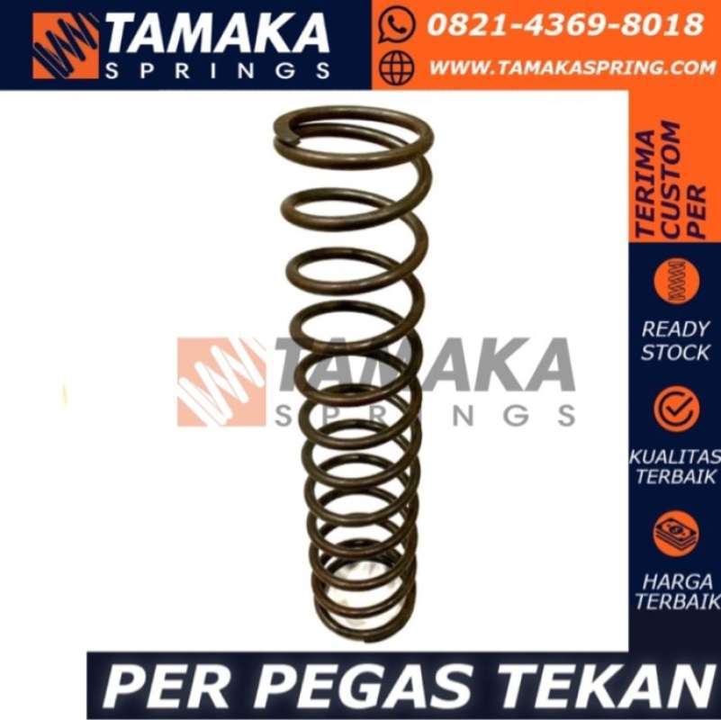 Jual Per Spring Pegas Tekan Od 85Mm Kawat 8Mm Panjang 400Mm Baja di ...