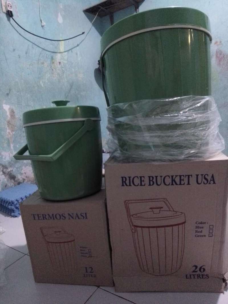 Jual 2 IN 1 - RICE BUCKET 26 LITER ORIGINAL + 12 LITER ORIGINAL di ...