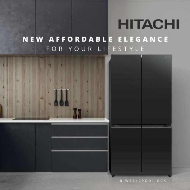 Jual Hitachi Kulkas 4 Pintu New French Bottom Freezer R-WB640PGD1-GCK ...