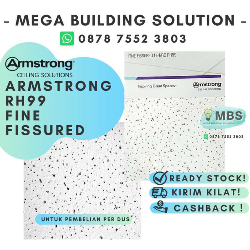 Jual Dus Plafon Akustik Gyptile Armstrong Rh99 Fine Fissured ...